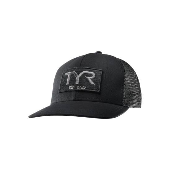 TYR cap - black and grey logo - WORKOUT.EU